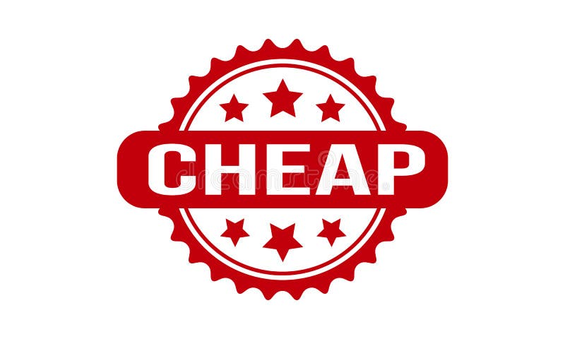 Cheap Rubber Stamp. Red Cheap Rubber Grunge Stamp Seal Vector ...