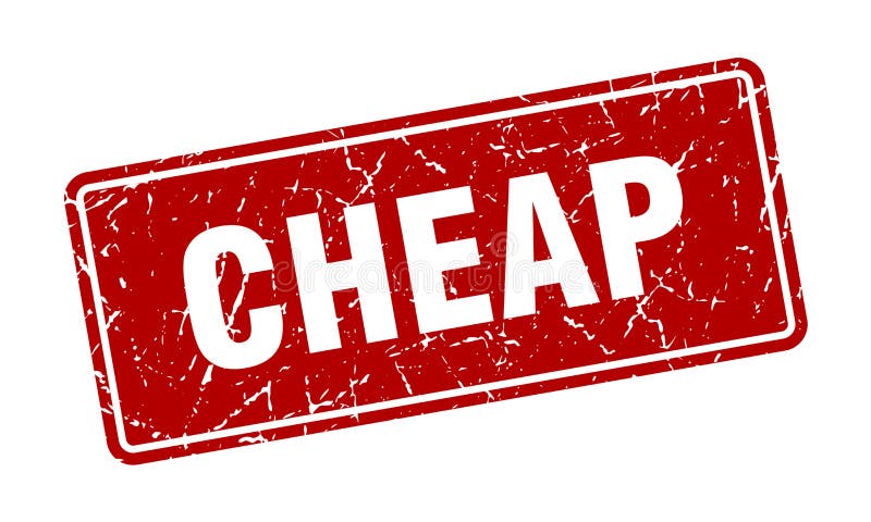 Cheap Sign. Cheap Grunge Stamp Stock Vector - Illustration of insignia ...