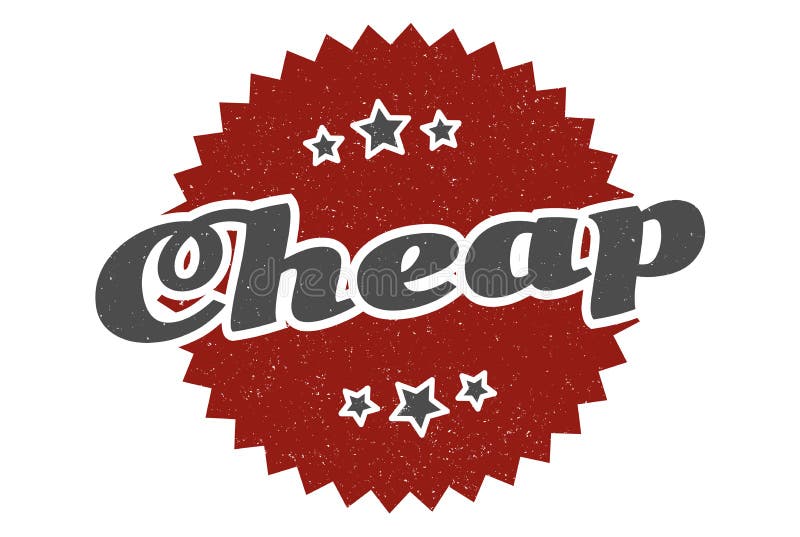 Cheap Sign. Cheap Vintage Retro Label Stock Vector - Illustration of ...