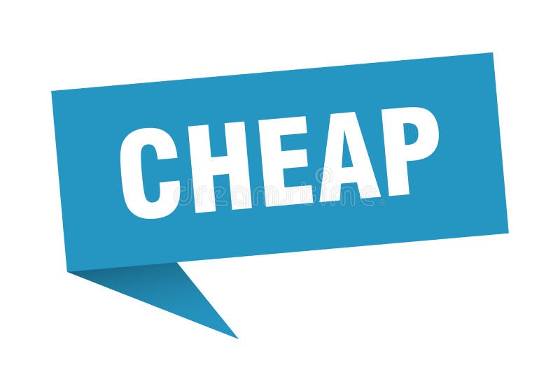 Cheap speech bubble. stock vector. Illustration of banner - 153450899