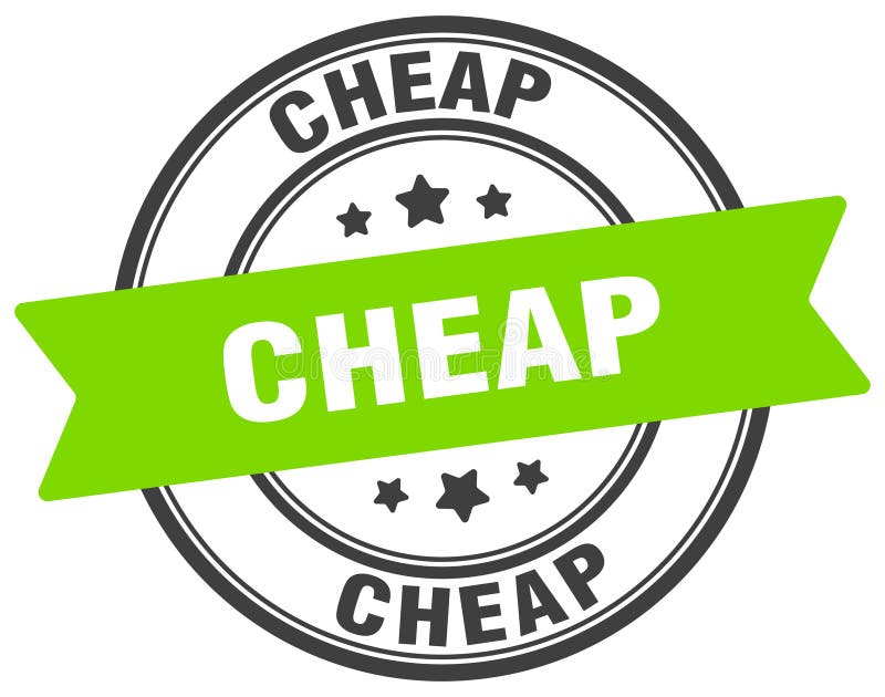 Cheap Stamp. Cheap Label on Transparent Background. Round Sign Stock ...