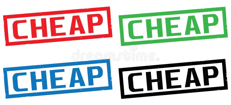 CHEAP Text, on Rectangle Border Stamp Sign. Stock Illustration ...