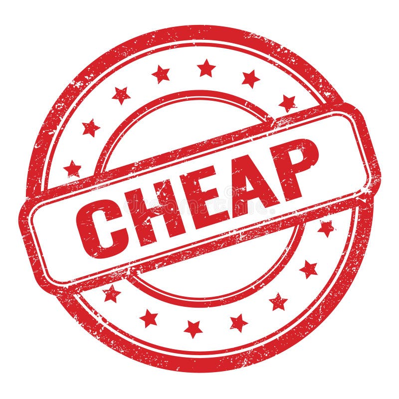 CHEAP Text, on Round Wavy Border Stamp Badge. Stock Illustration ...