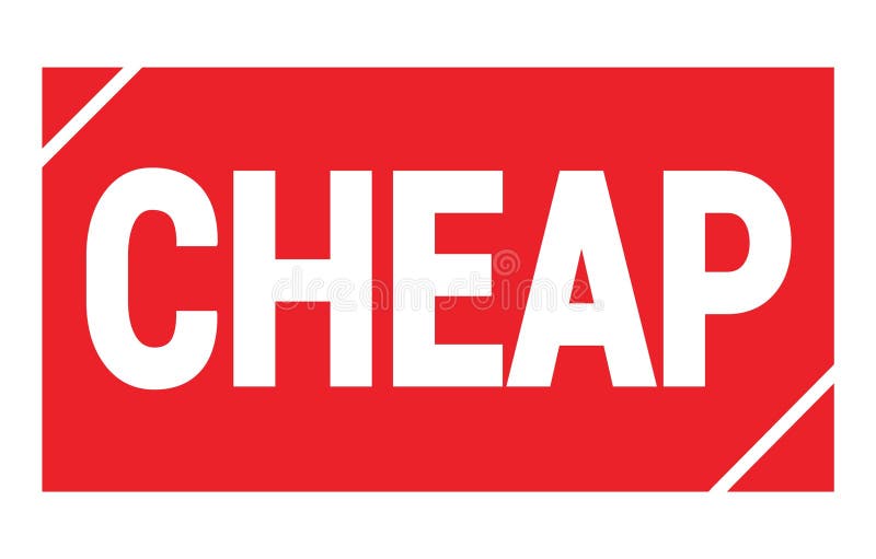 CHEAP Text Written on Red Stamp Sign Stock Illustration - Illustration ...