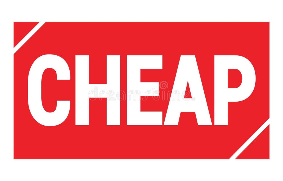 CHEAP Text Written on Red Stamp Sign Stock Illustration - Illustration ...