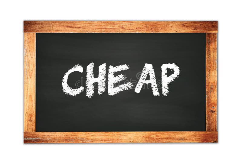 CHEAP Text Written on Wooden Frame School Blackboard Stock Illustration ...