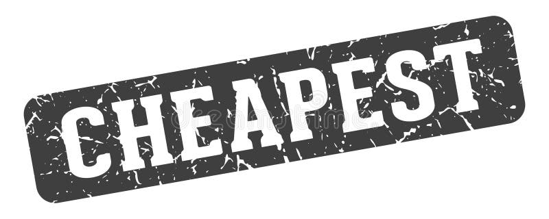 Cheapest Rectangular Sign. Cheapest Stamp Stock Vector - Illustration ...