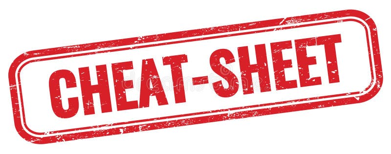 CHEAT-SHEET Text on Red Grungy Stamp Stock Illustration - Illustration ...