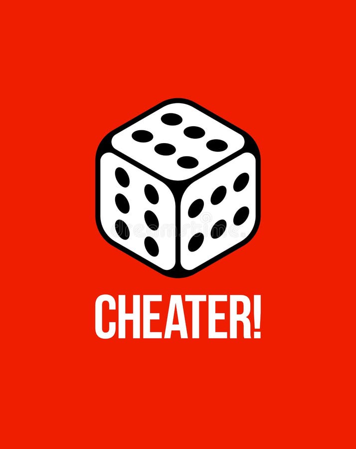 Cheater Concept with Dice that Have Stock Vector - Illustration of ...