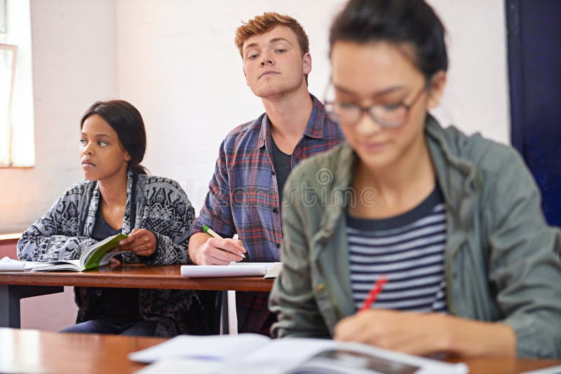 Cheaters are only Cheating Themselves. a Student Trying To See Another ...