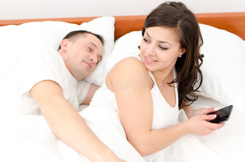 Man cheating on his wife stock photo. Image of female - 73217878