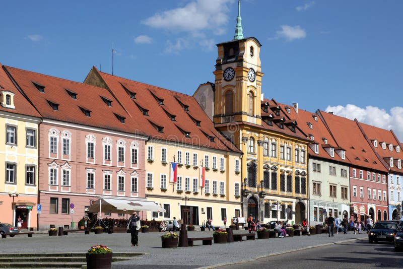 Street of Cheb Town. Czech Republic Stock Image - Image of germany ...