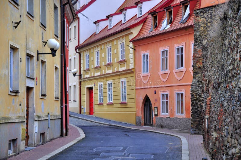 Street Of Cheb Town. Czech Republic Stock Image - Image of germany ...