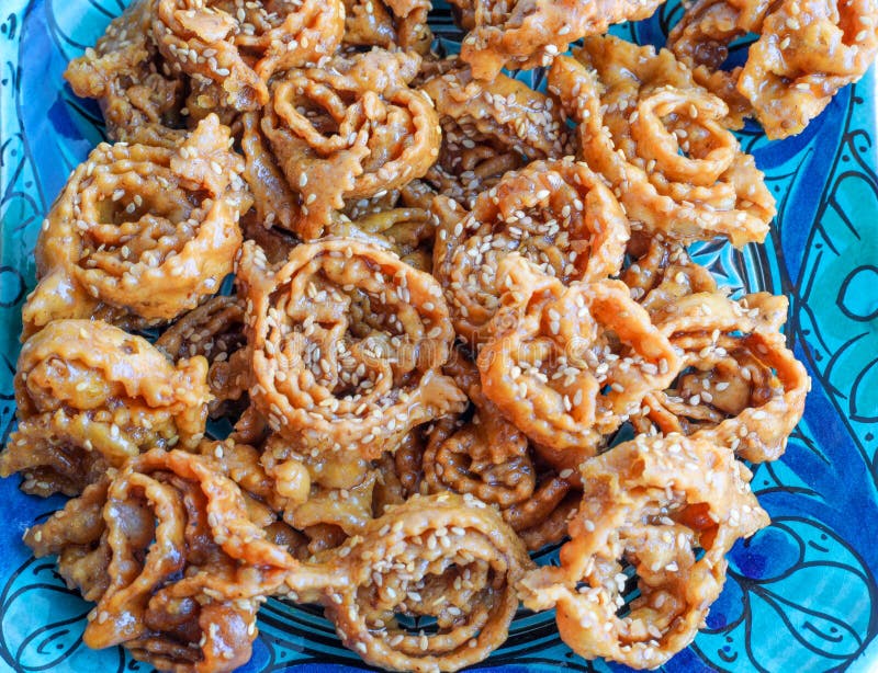 Chebakia -moroccan National Dessert. Stock Photo - Image of seed, dish ...