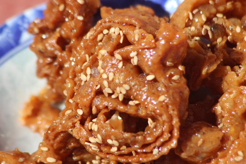 Chebakia or Shebakia, Sweet Moroccan Cookie Stock Image - Image of ...
