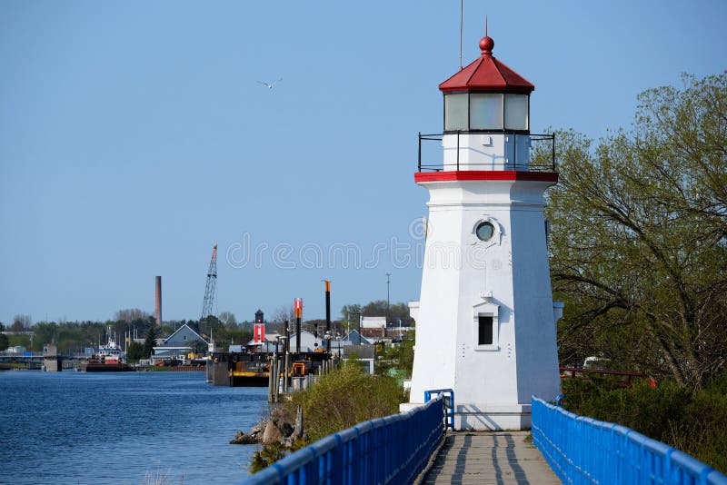 Cheboygan Crib Light, Built in 1884 Editorial Stock Photo - Image of ...