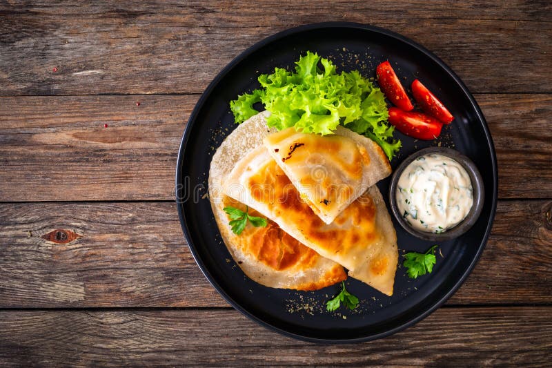 Cheburek - Deep-fried Turnovers Filled with Ground Meat and Vegetables ...