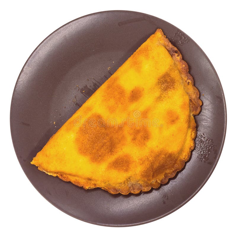 Cheburek (traditional Eurasian Meat Pastry), Flatlay Stock Image ...