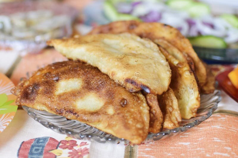 Chebureki home made stock image. Image of home, close - 138196177