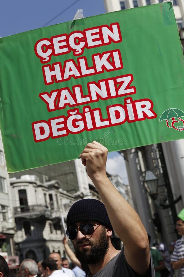 Chechen Protest in Istanbul,Turkey Editorial Image - Image of russian ...