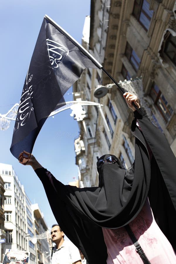 Chechen Protest in Istanbul,Turkey Editorial Photo - Image of islam ...