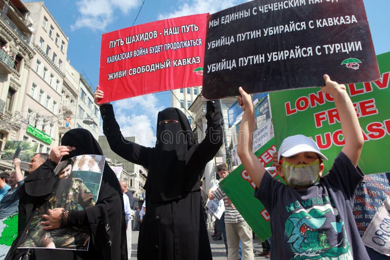 Chechen Protest in Istanbul,Turkey Editorial Image - Image of turkey ...