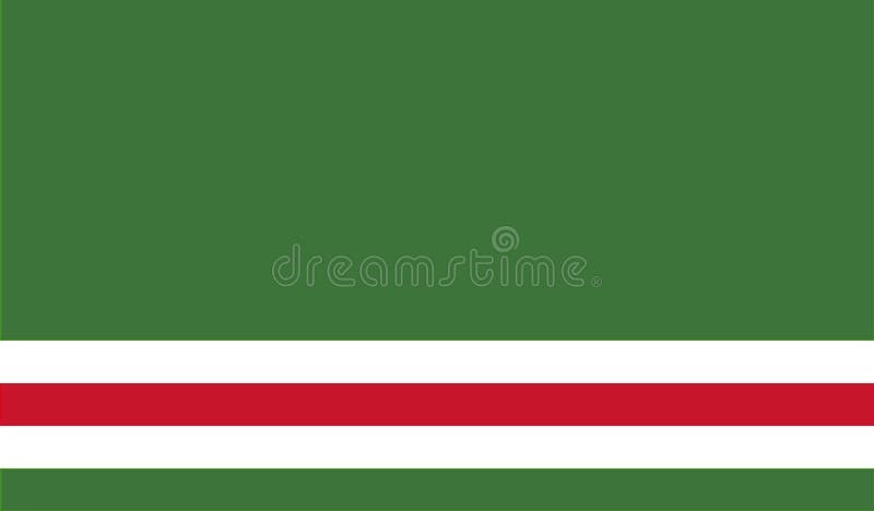 Chechen Republic of Ichkeria Flag Stock Illustration - Illustration of ...