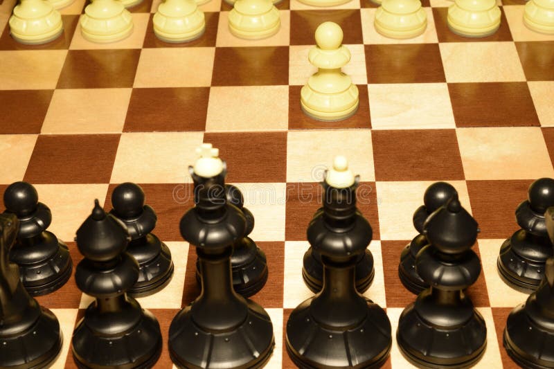 Chechered Board with the Pawns As a Game Theme Stock Photo - Image of ...