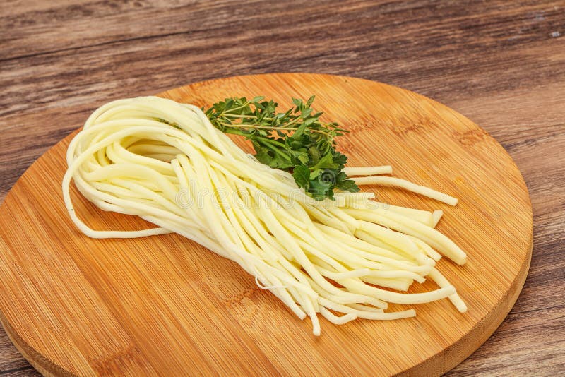 Chechil Spaghetti Cheese Over Board Stock Image - Image of cheese, farm ...