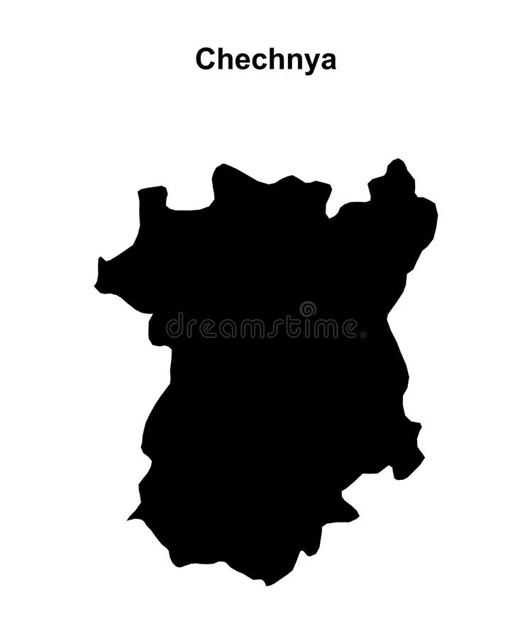 Chechnya outline map stock vector. Illustration of icon - 360649978
