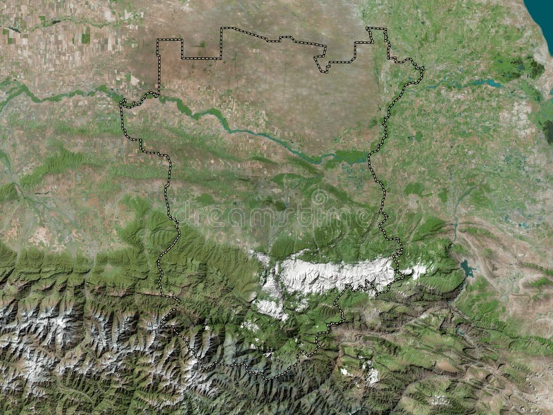 Chechnya, Russia. High-res Satellite. No Legend Stock Illustration ...