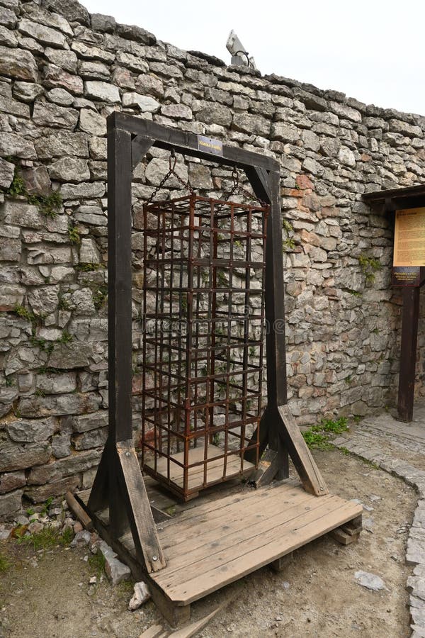 Old cage in Checiny Castle editorial stock image. Image of royal ...