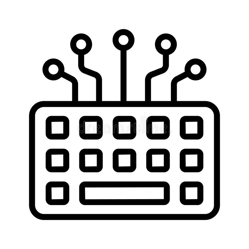 Check this Amazing Icon of Ai Keyboard in Modern Style Stock Vector ...