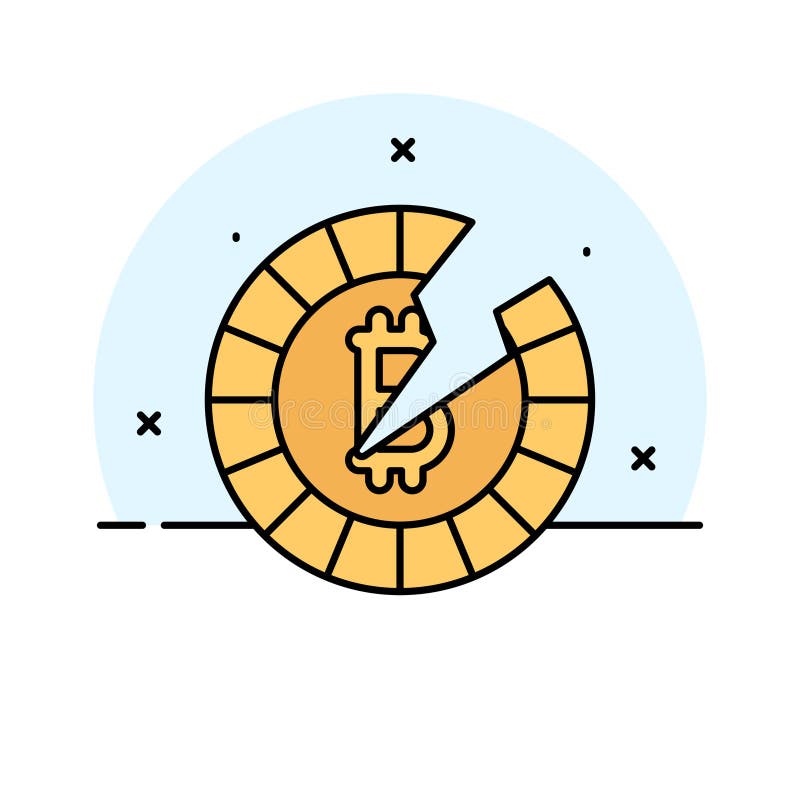 Check this Amazing Icon of Bitcoin Halving in Modern Style Stock Vector ...