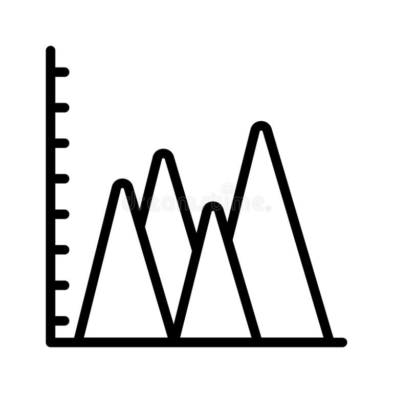 Check this Amazing Mountain Chart Vector Design in Trendy Style ...