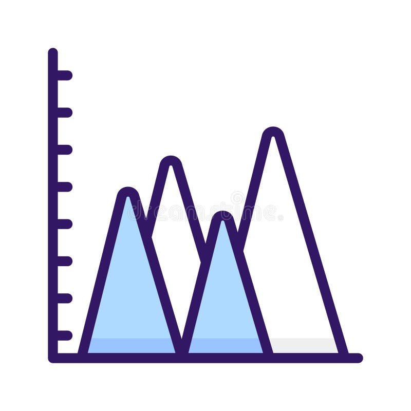 Check this Amazing Mountain Chart Vector Design in Trendy Style ...