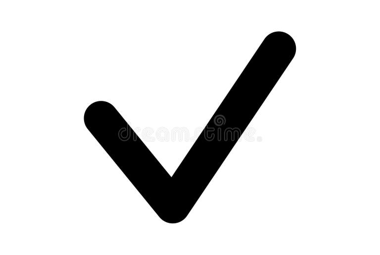 Check App Icon Flat Tick Sign Black Sign Artwork Stock Illustration ...