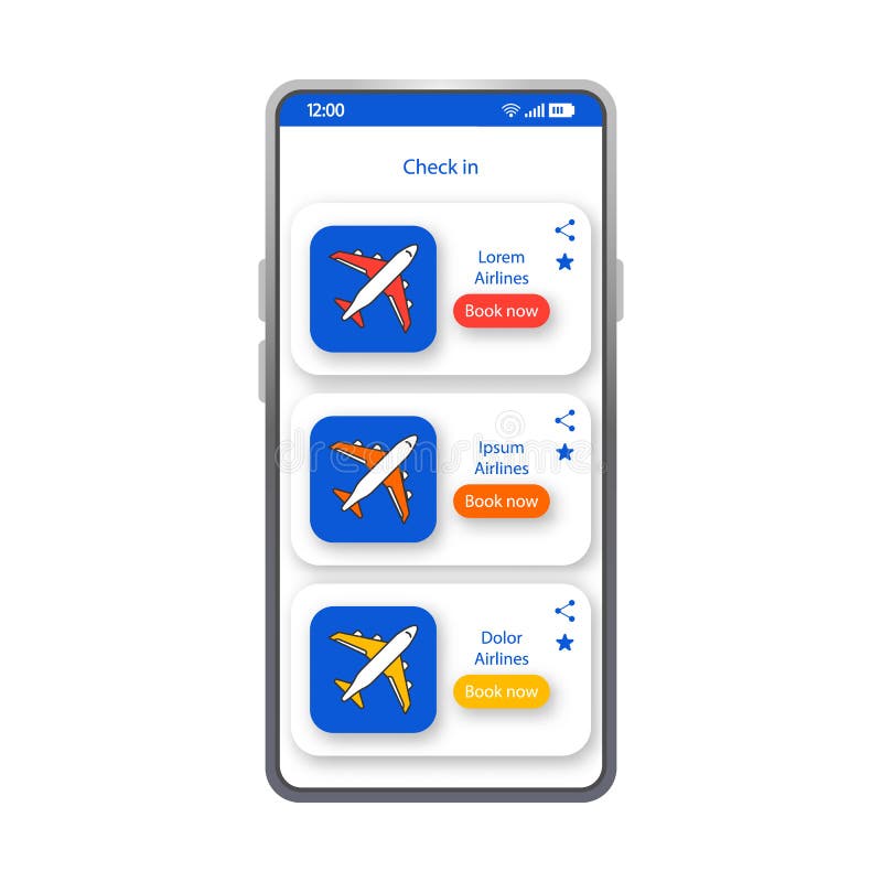Check in App Smartphone Interface Vector Template Stock Vector ... Check in App Smartphone Interface Vector Template Stock Vector ...