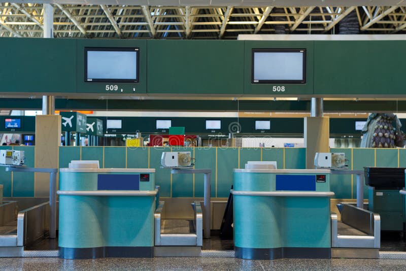 Check in Area in the Airport Stock Image - Image of urban, hall: 36078623