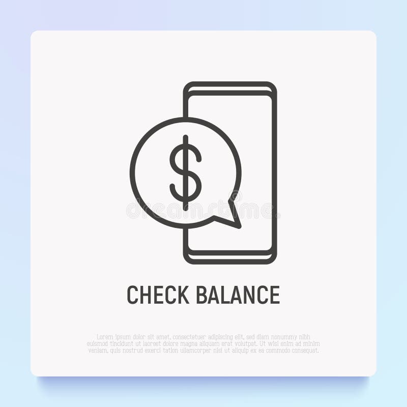 Check balance icon stock vector. Illustration of icon - 215667151