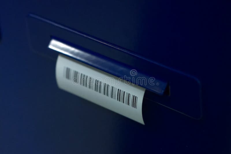 Check with Bar Code. Unprinted Terminal Check with Barcode Stock Image ...