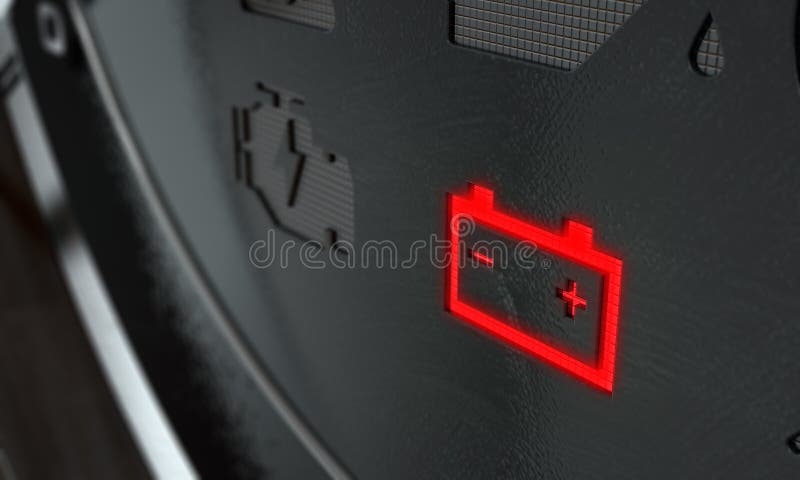 Check Battery Dashboard Light Stock Illustration - Illustration of ...