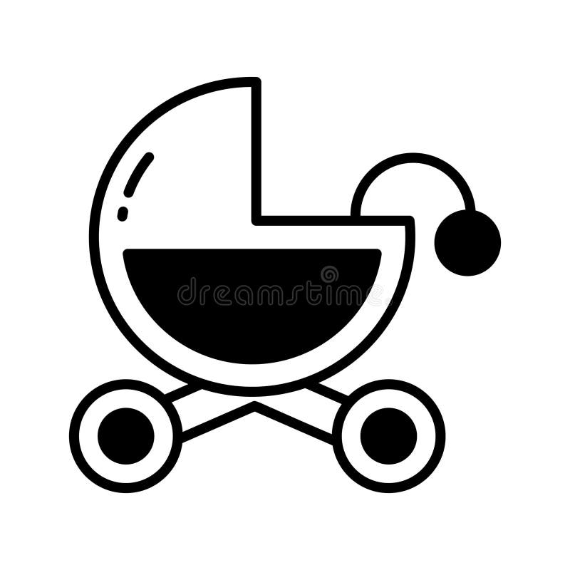 Check this Beautiful Icon of Baby Carriage, Baby Stroller Vector Design ...
