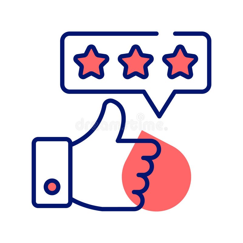Thumb Up with Star, Vector Design of Feedback Stock Vector ...