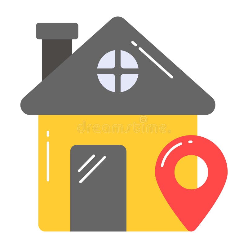 Home Direction Glyph Icon, Map and Location Icon Stock Vector ...