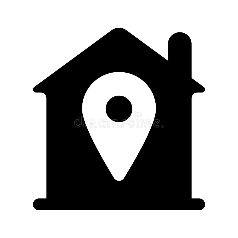 Home Direction Glyph Icon, Map and Location Icon Stock Vector ...