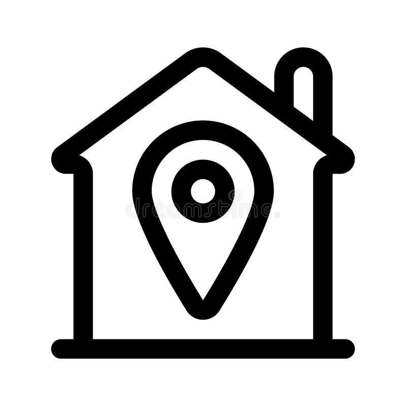 Home Direction Glyph Icon, Map and Location Icon Stock Vector ...