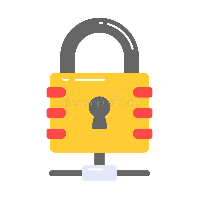Network Lock, Protection and Security Vector Icons Set Cyber Computer ...
