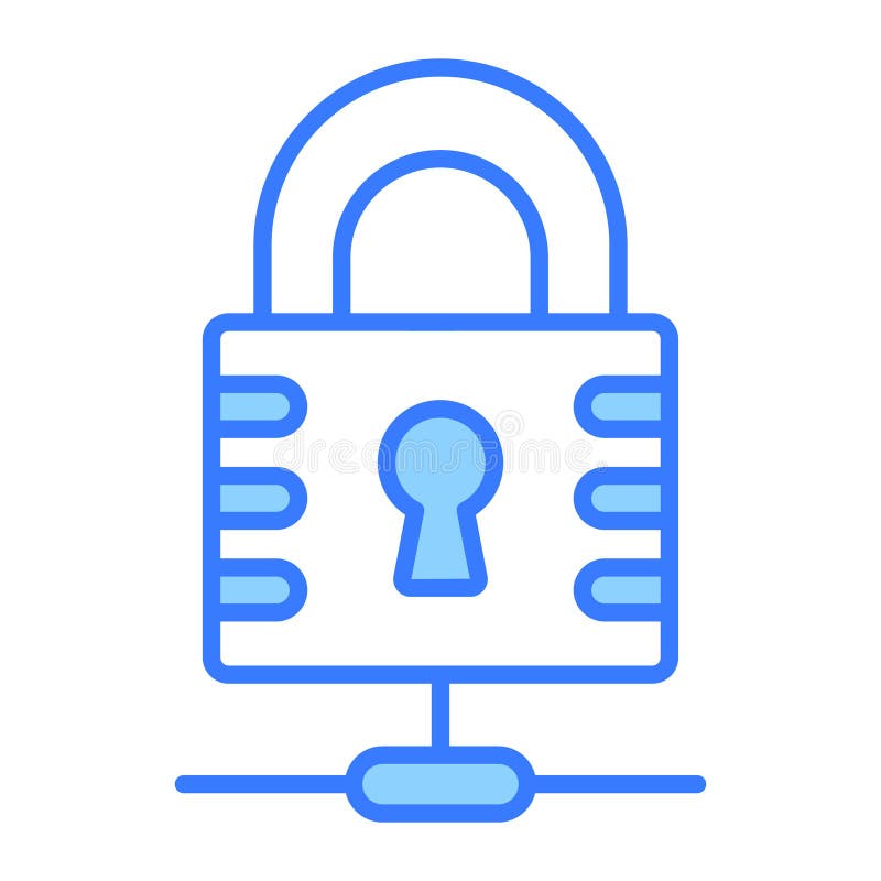 Network Lock, Protection and Security Vector Icons Set Cyber Computer ...