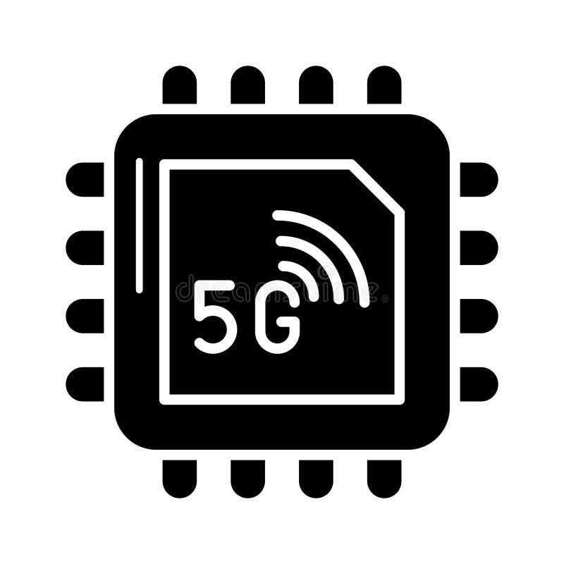 Check this Beautifully Designed 5G Chip Icon in Modern Style, 5G ...